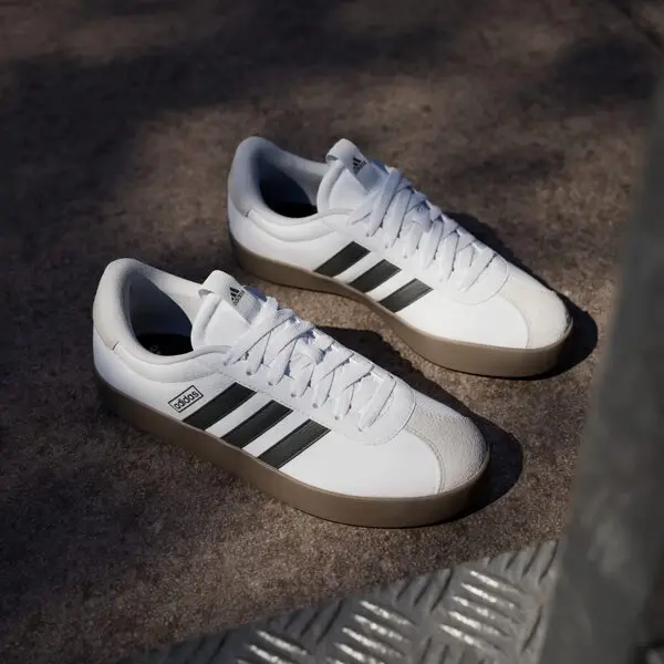 Adidas Vl Court 3.0 Lace Up Sneakers - Cloud White / Core Black / Grey One