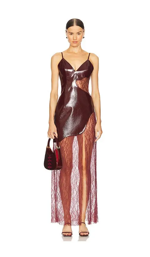 slim fit dress slacks NIGHT OUT LACE UP FAUX LEATHER MINI DRESS – AKIRA main image 1