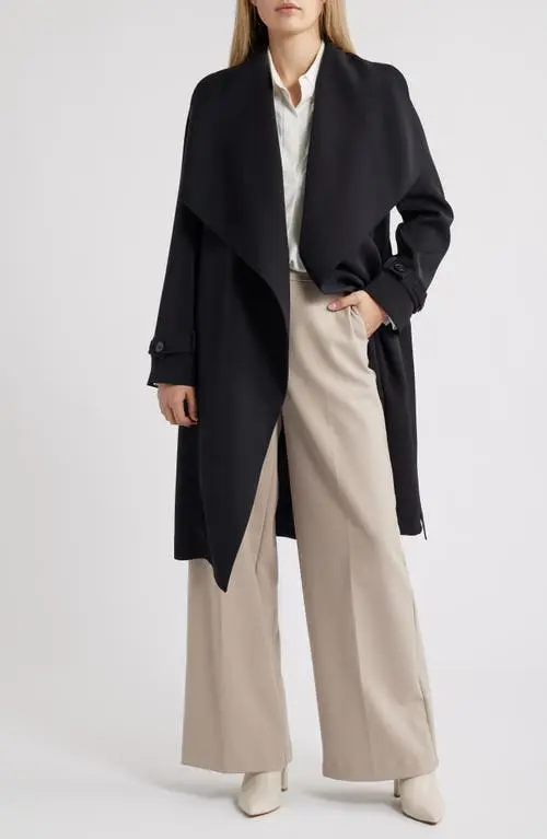 Bcbgmaxazria Belted Trench Coat - Black