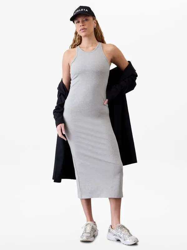 strapless open back dress Black Ribbed Ruched Cut-Out Neck One-Shoulder Midi Dress