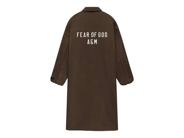 Fear Of God Essentials Textured Nylon Trench - Brown