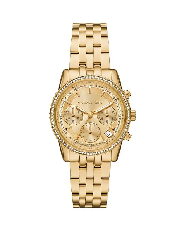 Michael Kors Mini Ritz Chronograph, 35mm - Gold/gold