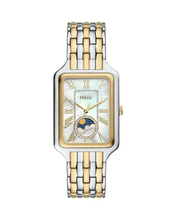 Fossil Raquel Sun & Moon Watch - Mother Of Pearl/two Tone