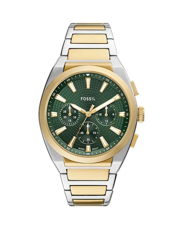 Fossil Everett Chronograph, 44mm - Green/two Tone