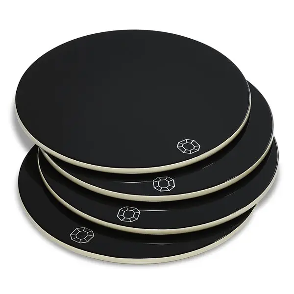 THE MARTHA, BY BACCARAT Octagon Coaster Set - Black