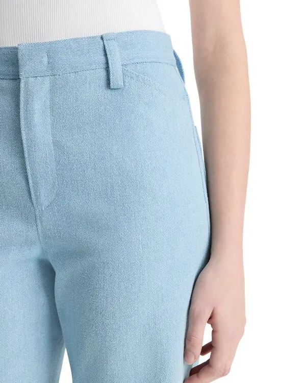 Vince Mid-rise Cropped Flare Twill Pants