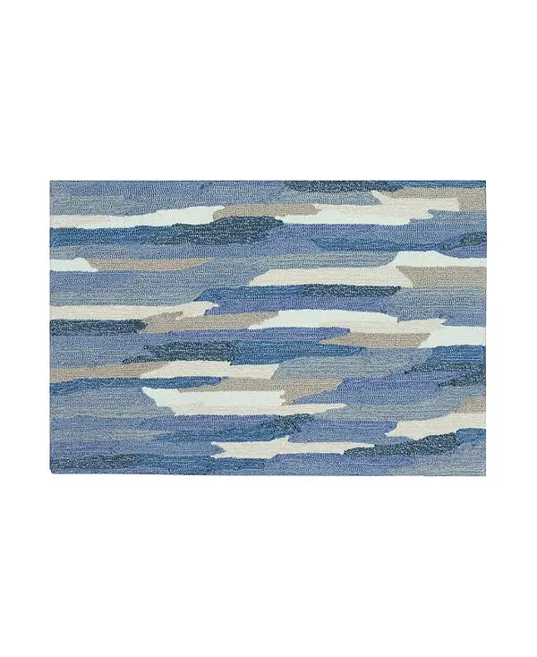 LUSH DECOR Liora Manne Capri Cloud Area Rug, 1'8 X 2'6 - Soft Blue