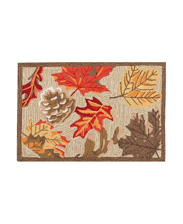 LIORA MANNE Ravella Falling Leaves Area Rug, 2' X 3 - Natural