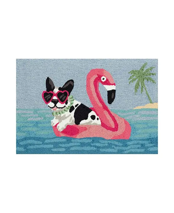 LIORA MANNE Frontporch Sit Stay Vacay Area Rug, 2' X 3 - Ocean
