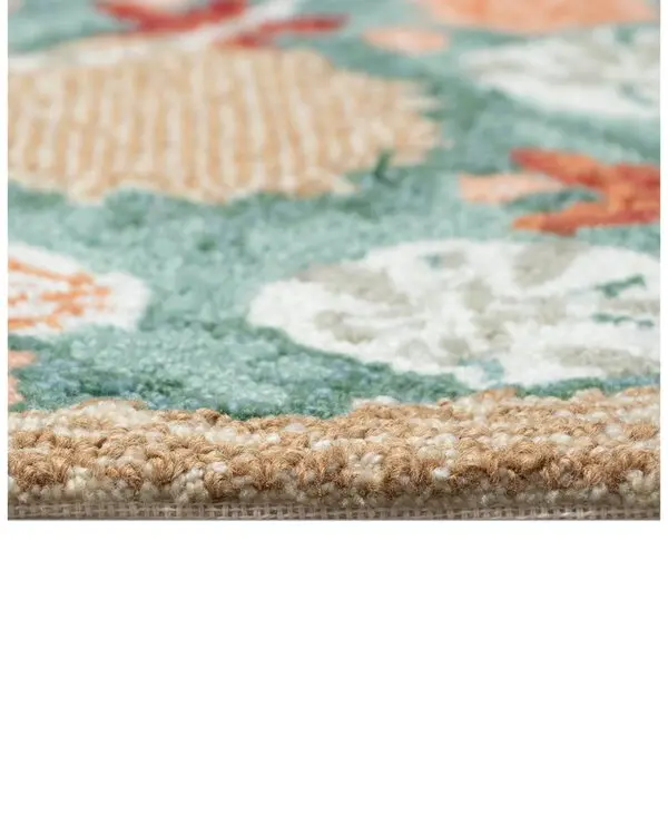 LUSH DECOR Liora Manne Frontporch Joyous Wreath Area Rug, 1'8 X 2'6