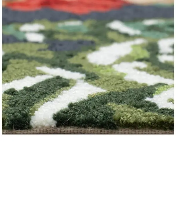 LUSH DECOR Liora Manne Frontporch Winter Sled Dog Area Rug, 2' X 3