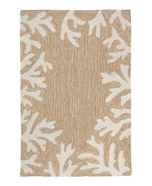 LIORA MANNE Capri Border Area Rug, 1'8 X 2'6 - Neutral