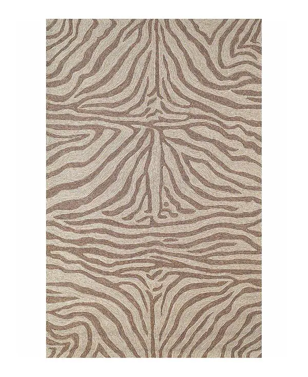 LUSH DECOR Liora Manne Ravella Zebra Area Rug, 5' X 7'6 - Brown
