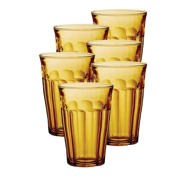 DURALEX Picardie 12.12 Oz. Tumbler, Set Of 6 - Tangerine
