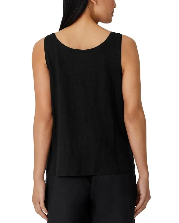 Eileen Fisher Linen Jersey Tank Top - Black