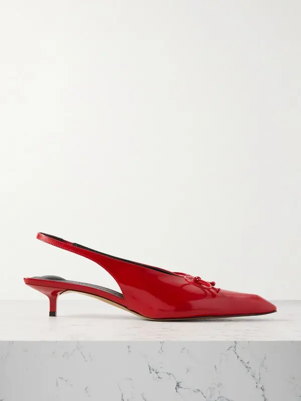 Jacquemus Les Slingbacks Duelo Leather Pumps Red Editorialist
