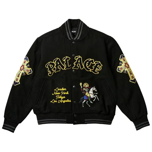 PALACE Saints Varsity Jacket - Black