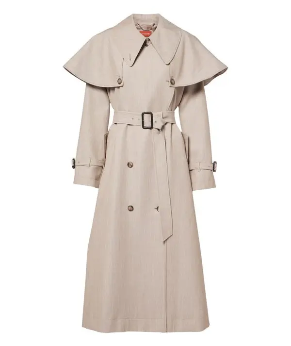 Altuzarra Billie Virgin Wool Trench Coat - Beige