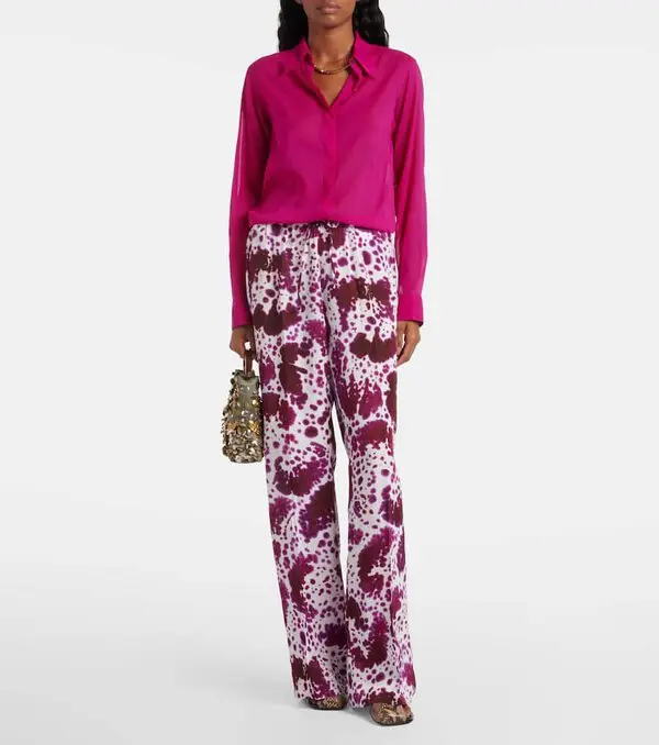 Dries Van Noten Silk-blend Shirt - Pink