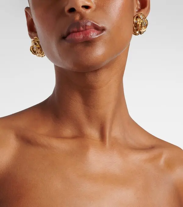 Magda Butrym Floral Embellished -plated Earrings