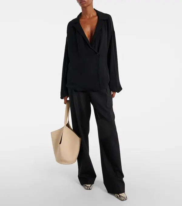 Khaite Trenton Wool Wide-leg Pants