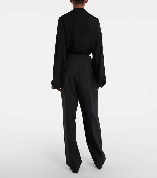 Khaite Trenton Wool Wide-leg Pants