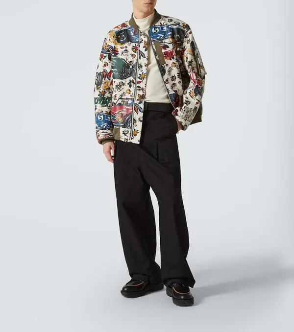 Sacai Printed Cotton Bomber Jacket