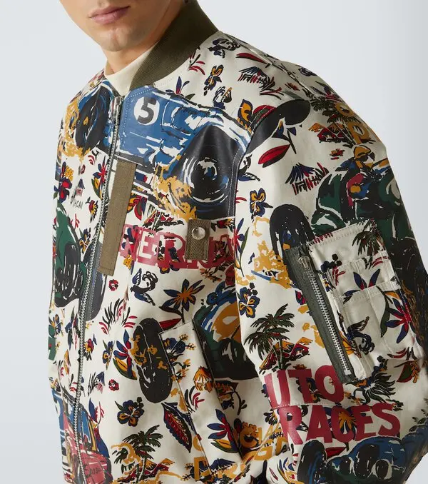 Sacai Printed Cotton Bomber Jacket
