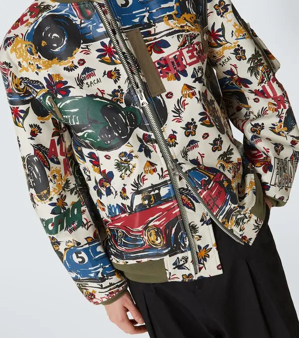Sacai Printed Cotton Bomber Jacket