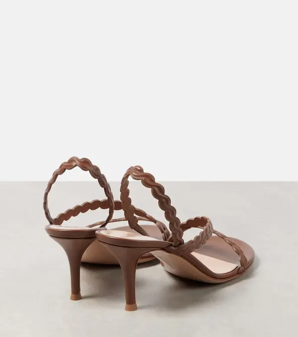 GIANVITO ROSSI 70 Leather Sandals - Neutrals