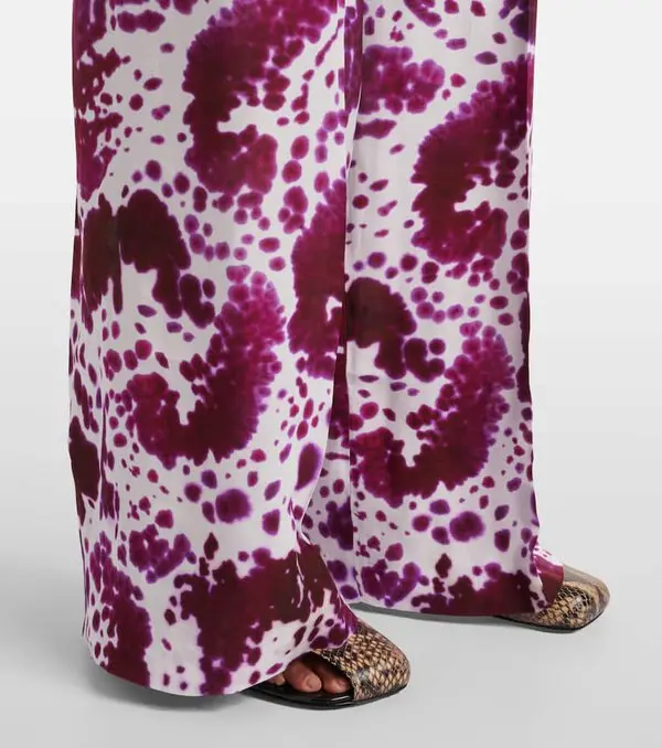 Dries Van Noten Crepe Straight Leg Pants