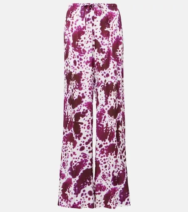 Dries Van Noten Crêpe Straight Leg Trousers - Pink