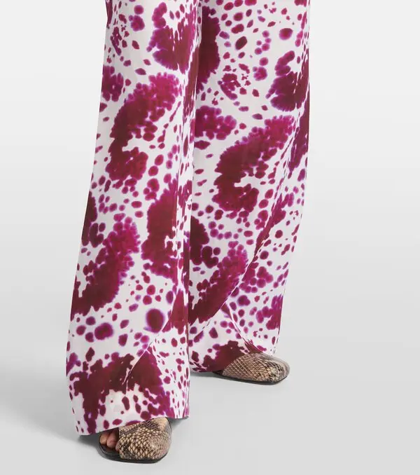 Dries Van Noten Crêpe Straight Leg Trousers