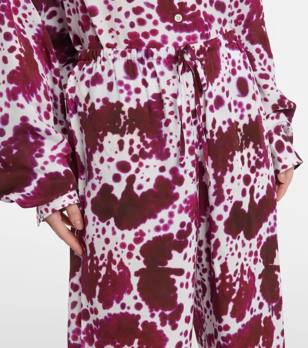 Dries Van Noten Crêpe Straight Leg Trousers