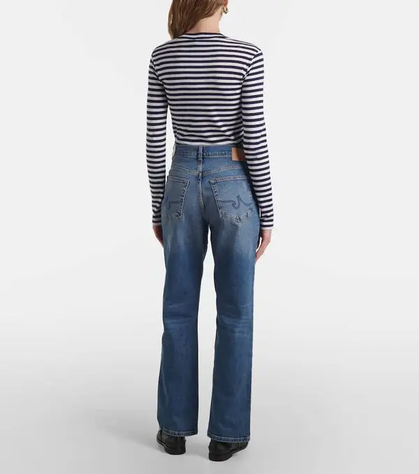 Ag High-rise Straight Jeans