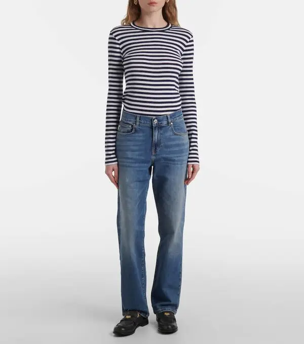 Ag High-rise Straight Jeans