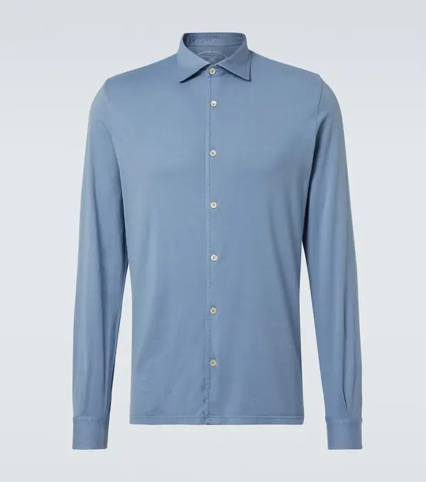 Fedeli Cotton Shirt - Blue