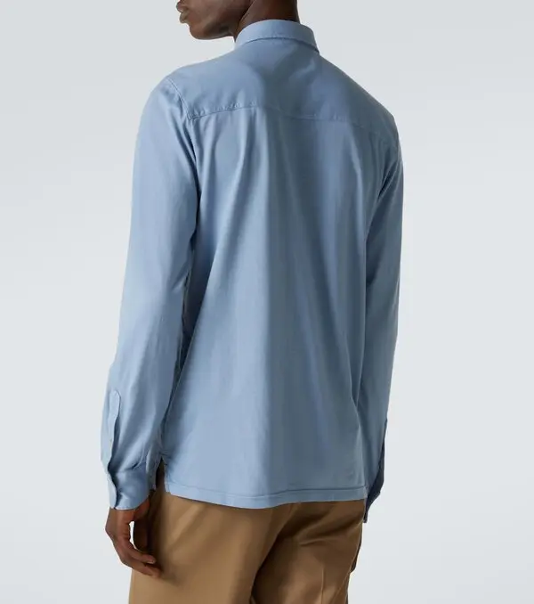 Fedeli Cotton Shirt - Blue