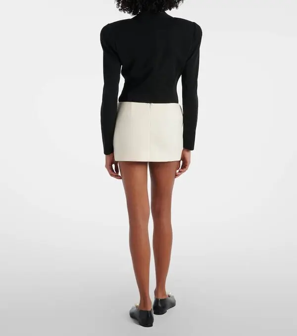 Magda Butrym Low-rise Floral Appliqué Miniskirt - White
