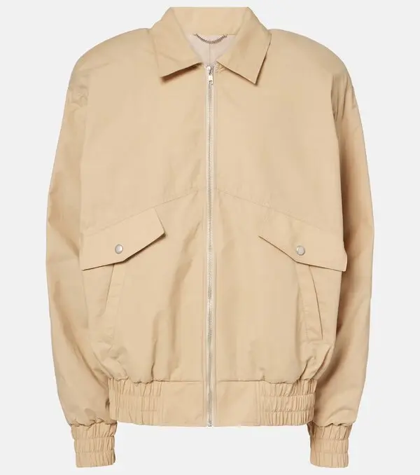 Magda Butrym Oversized Cotton-blend Bomber Jacket - Beige