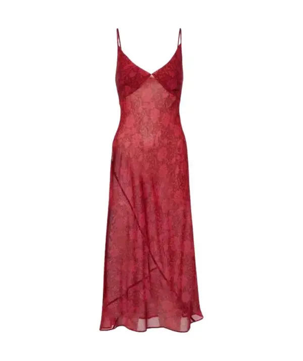 Dries Van Noten Floral Slip Dress - Red