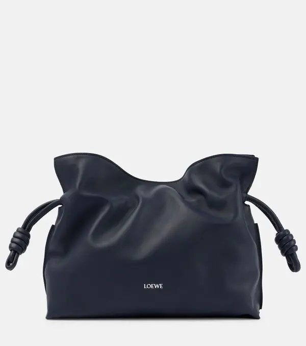 Loewe Flamenco Medium Leather Clutch - Blue