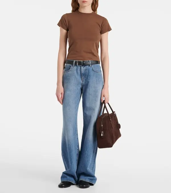 THE ROW India 12 Suede Tote Bag - Brown