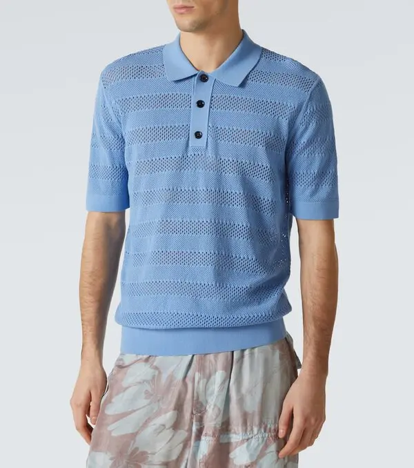 Dries Van Noten Knitted Polo Shirt