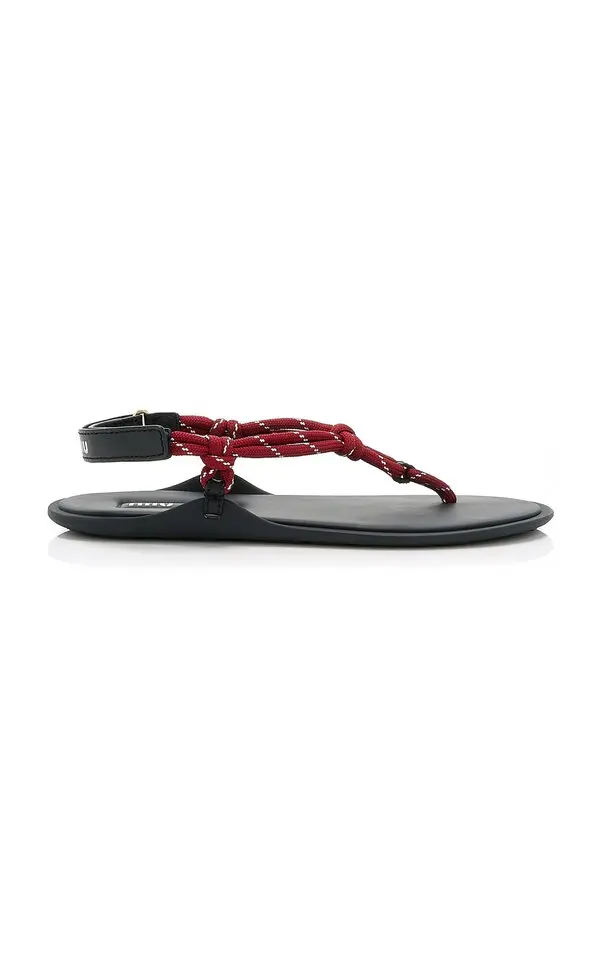 Miu Miu Rope Thong Sandals - Red