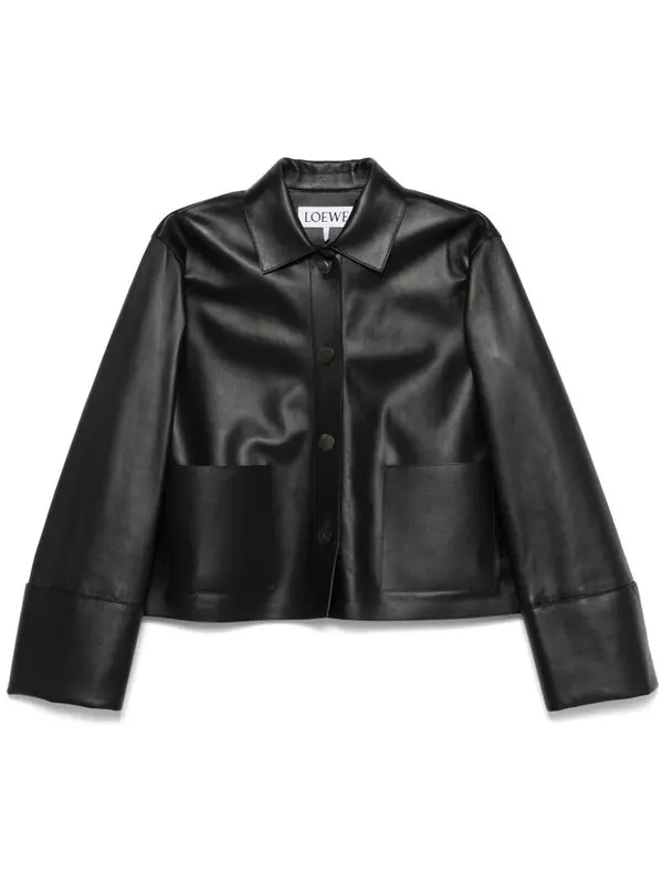 ジャケット・アウター LOEWE Leather Jacket Loewe Leather Jacket In Black | Editorialist