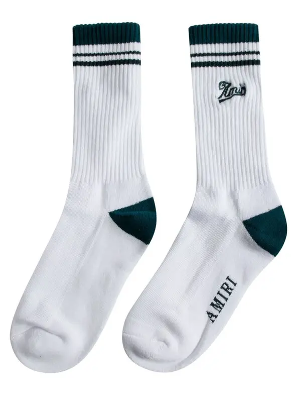 Amiri Intarsia-knit Logo Socks