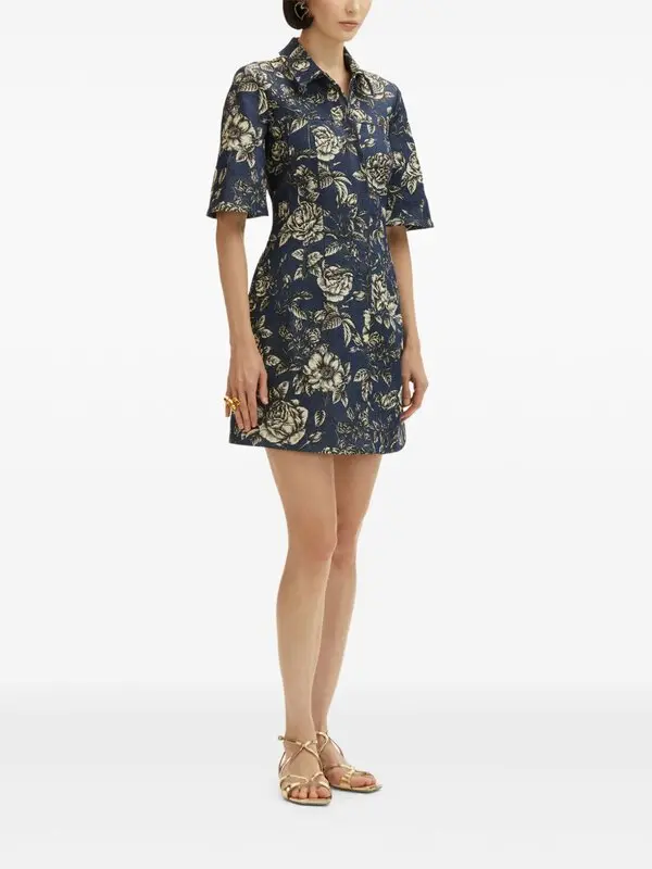 oscar de la renta denim mini dress FEMININE & FLIRTATIOUS. OSCAR DE LA RENTA DENIM MINI DRESS #north42  #north42fashion #oscardelarenta #torontofashion #springstyle