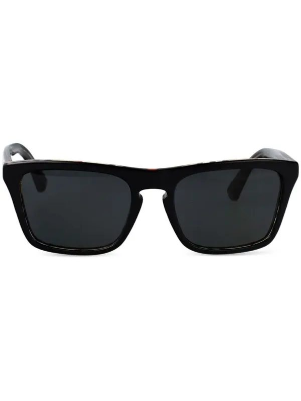 Burberry Vintage Check-detail Sunglasses - Black