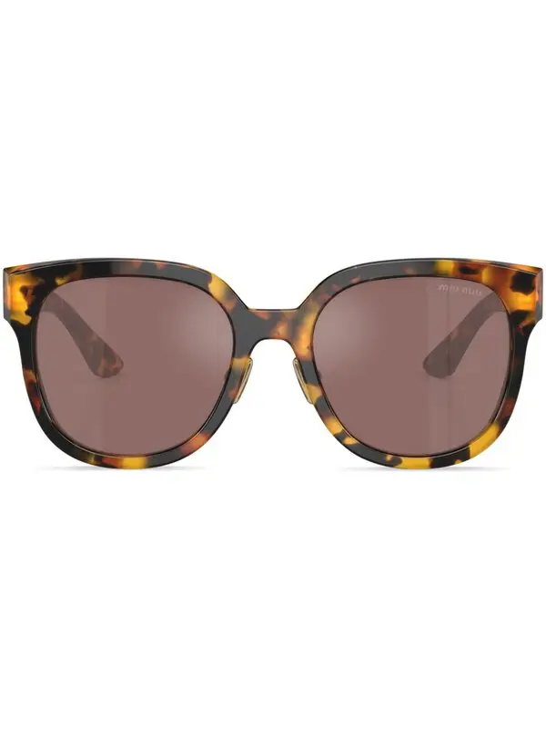 Miu Miu Square-frame Sunglasses - Brown